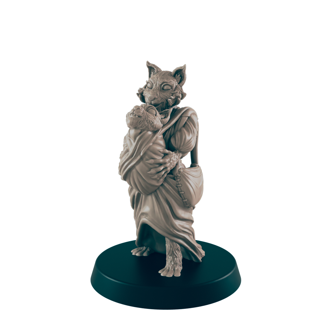 Catfolk Mother and Child – Cephalopod Studios